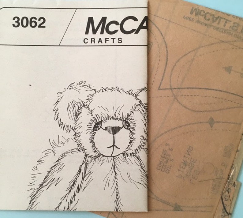 Mccall's 3062 UNCUT Sewing Pattern / 13 Inchstuffed Angel Bear ...