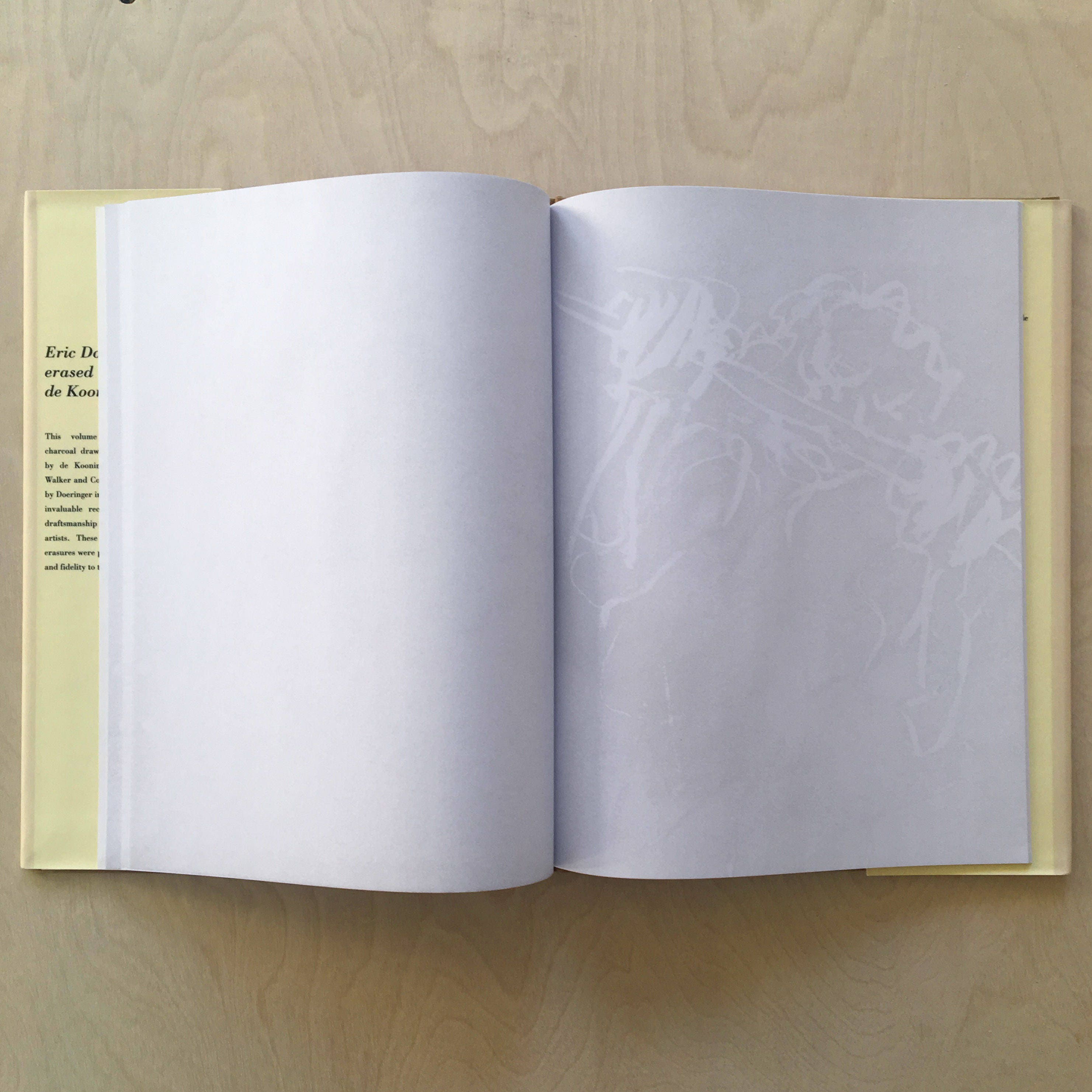 Buy Erased De Kooning Drawings Artist's Book Rauschenberg Dekooning ...