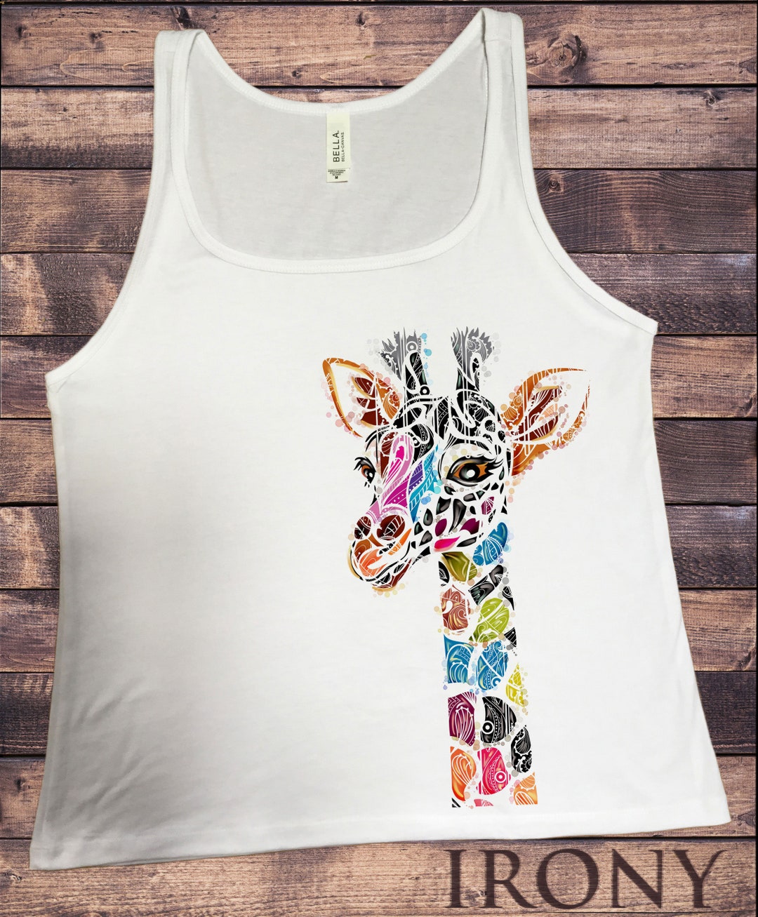 Jersey Top With Giraffe Colourful Ethnic Print JTK1437 - Etsy