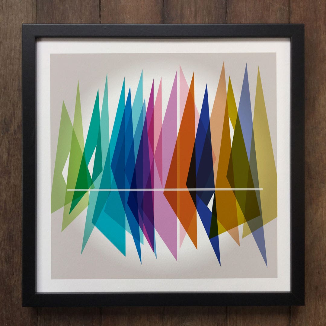 Abstract Colourful Shapes Framed Art Print Geo-art97 - Etsy