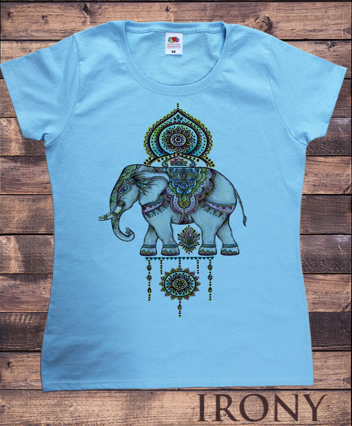 Womens T-ShirtEthnic Indian ElephantDecorative Colourful | Etsy