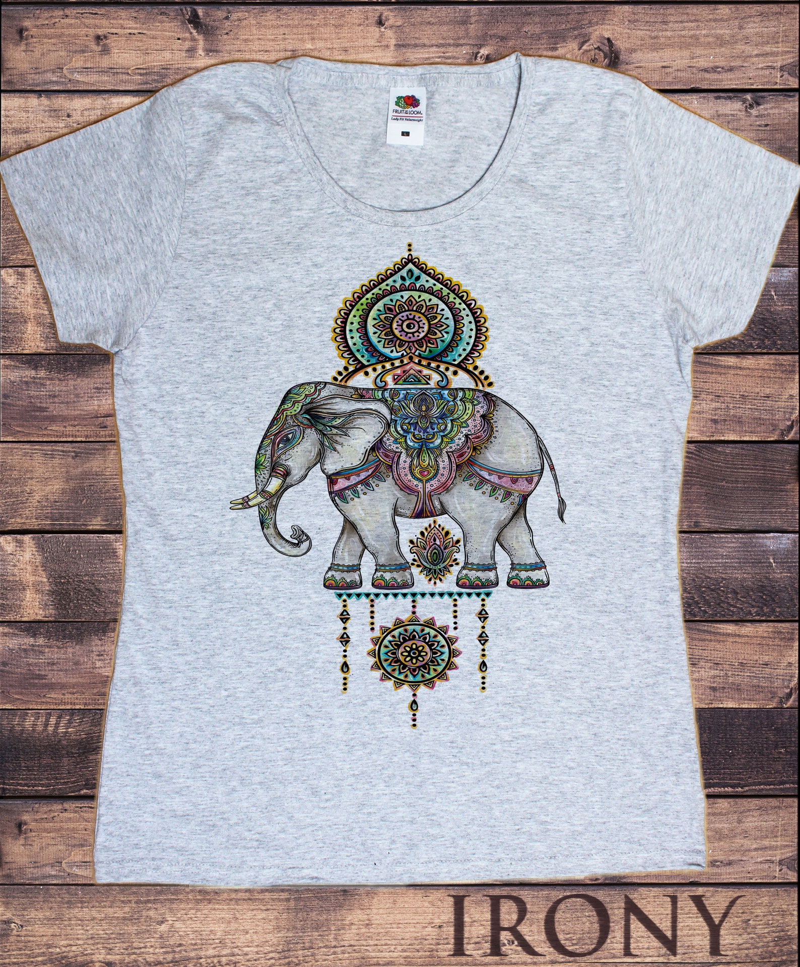 Womens T-ShirtEthnic Indian ElephantDecorative Colourful | Etsy