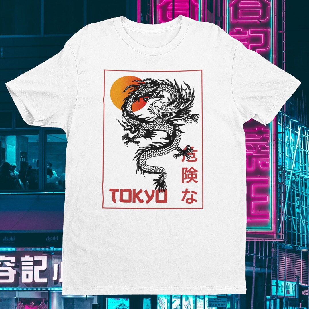 Unisex Tiger Dragon Anime Tokyo Japan Streetwear Graphic - Etsy