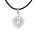 Sterling Silver .925 "m" Initial Heart Shaped Pendant | Made in USA - Etsy