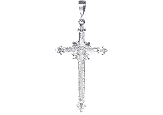 Huge Heavy Sterling Silver Cross Without Jesus Pendant - Etsy