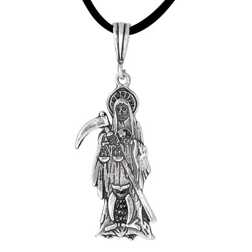 Sterling Silver .925 Santa Muerte With Owl on the Bottom - Etsy
