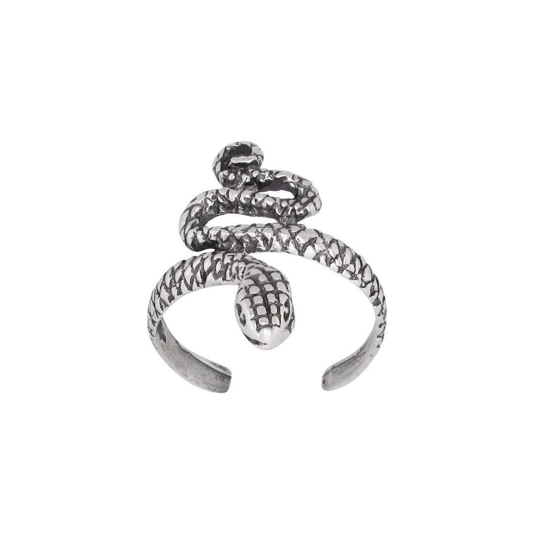 Sterling Silver .925 Viper, Snake, Toe Ring Adjustable Size | Made in ...