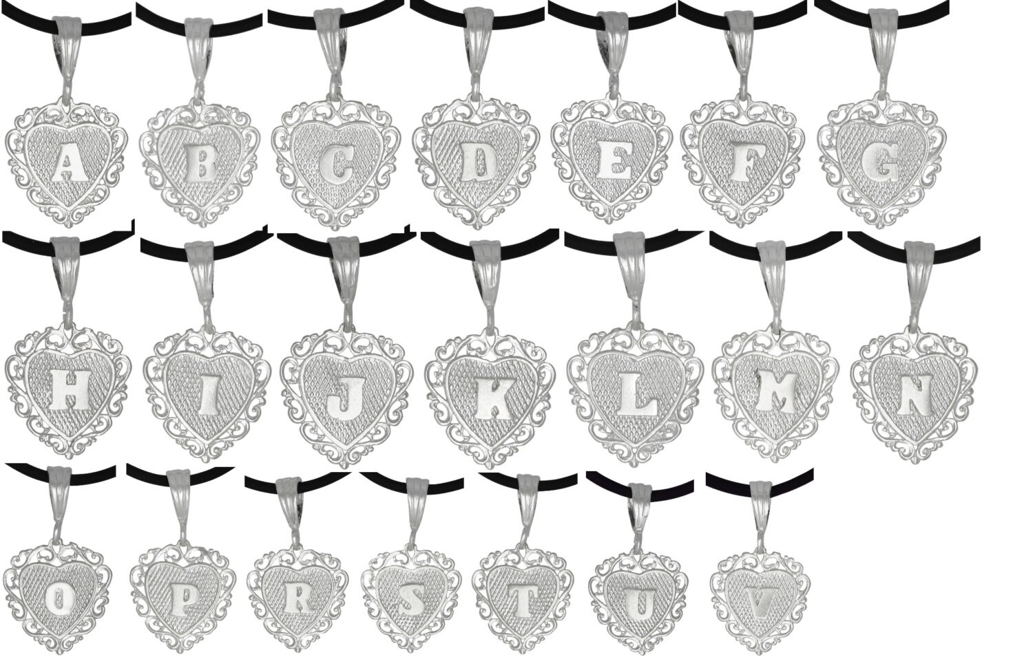 Sterling Silver .925 s Initial Heart Shaped - Etsy