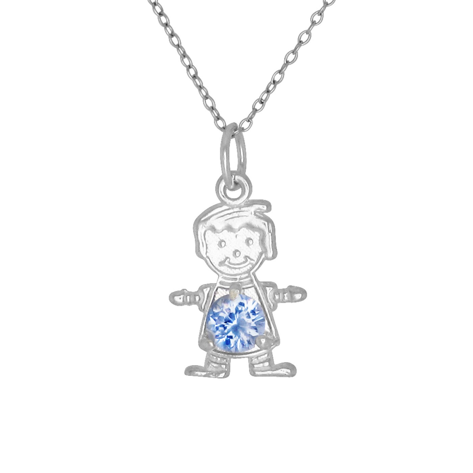 Sterling Silver .925 Happy Baby Boy With Birthstone March / - Etsy