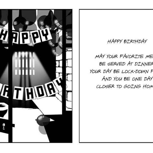Birthday Prison Card - Etsy