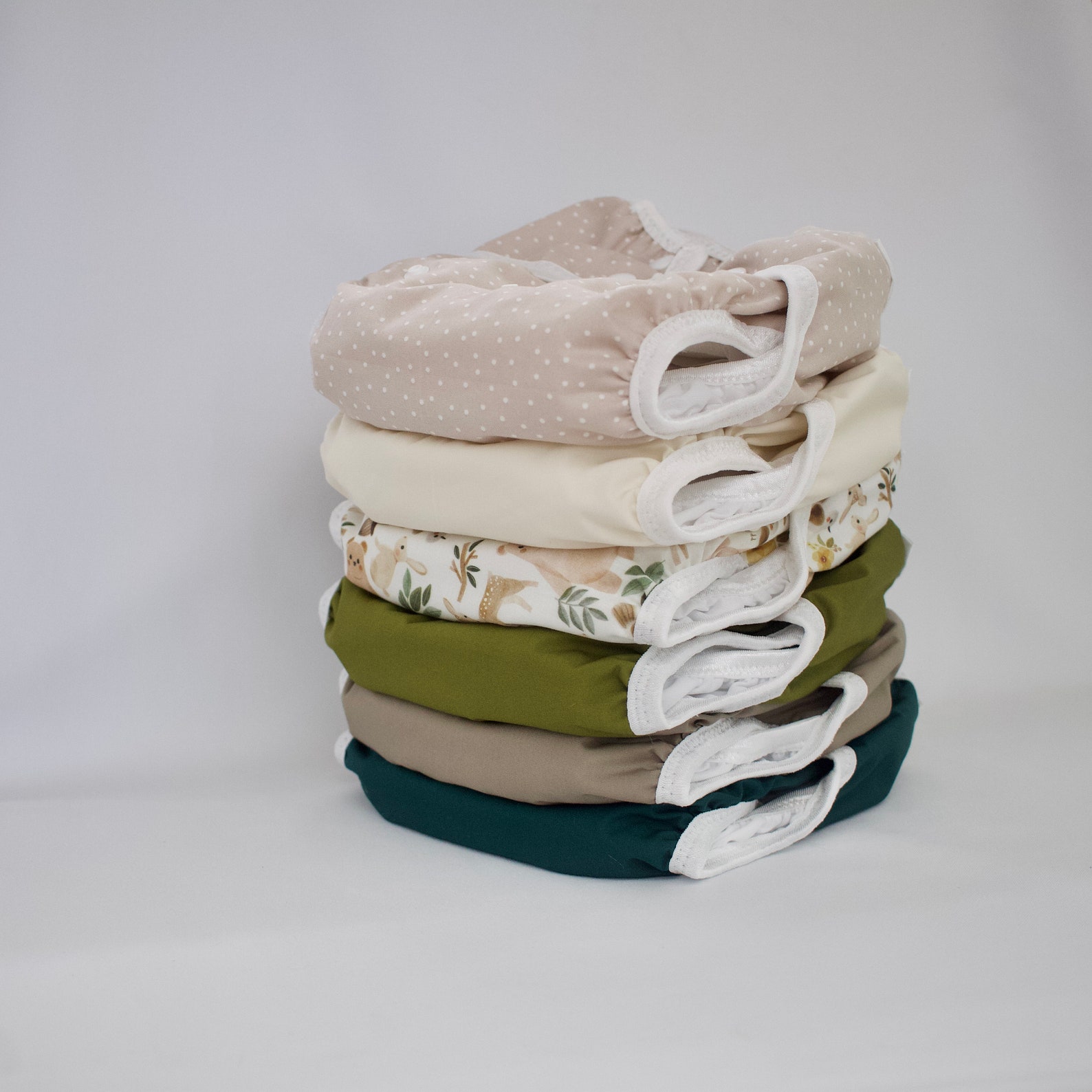 One Size Set of 6 Neutral Cloth Diapers for Prefolds or - Etsy
