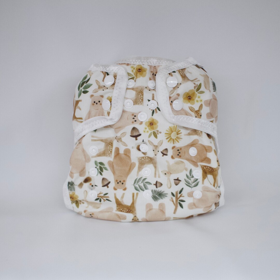 Forest Friends Cloth Diaper Cover: One Size, AI2 Diaper - Etsy