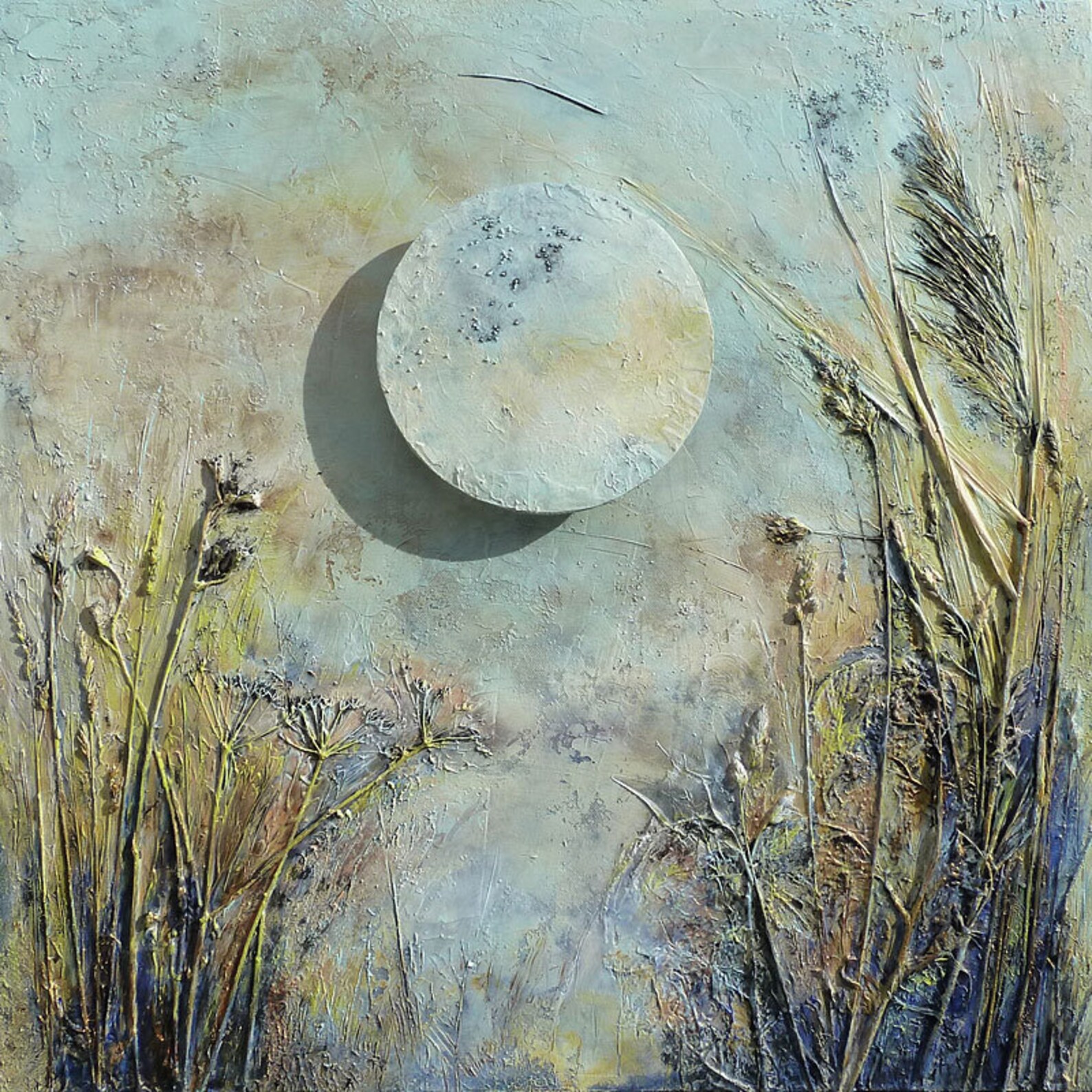 Full Moon LED Light Installation Acrylic on Canvas Mixed - Etsy