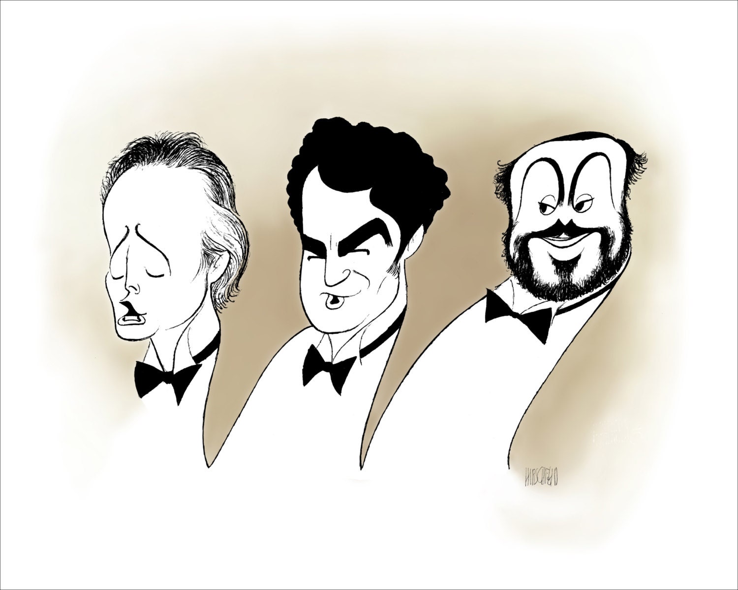 Al Hirschfeld's Three Tenors Hand Signed by | Etsy Al Hirschfeld's Three Tenors Hand Signed by | Etsy