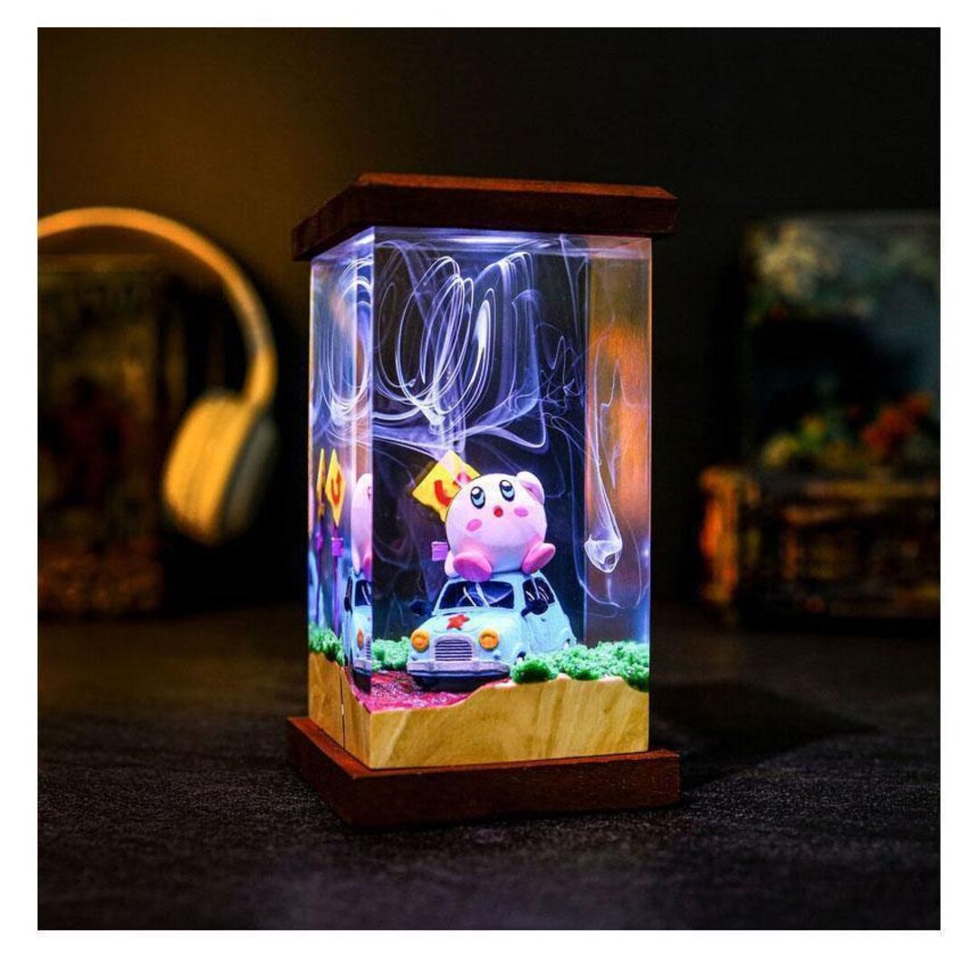 Kawaii Ki.r.by Epoxy Lamp, Custom Kir.by Cutters Night Light for Home ...