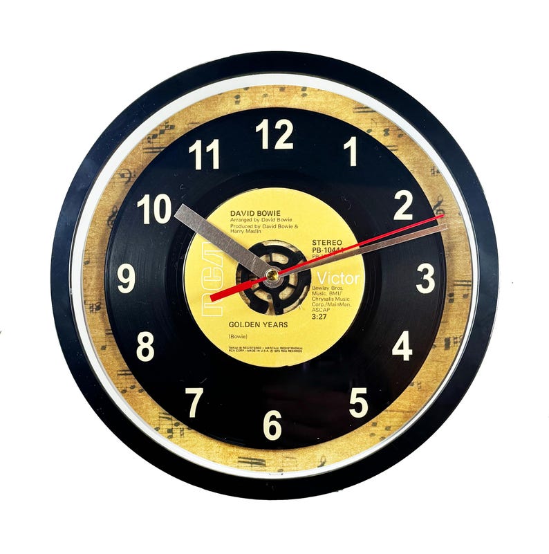 David Bowie "golden Years" Record Clock 45rpm Recycled Vinyl - Etsy