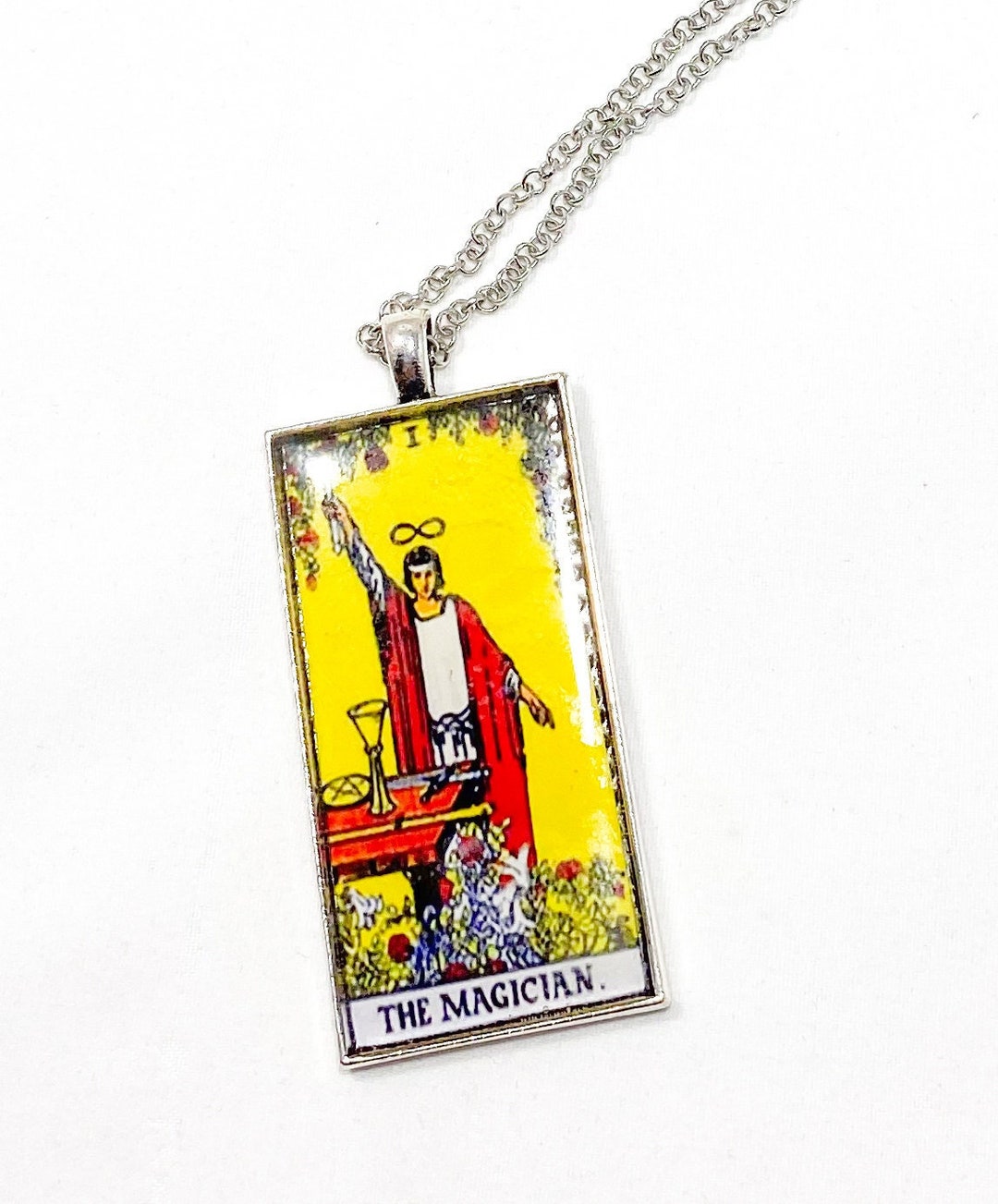 The Magician Tarot Card Pendant Necklace - Etsy