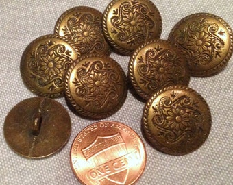 Brass tone buttons | Etsy