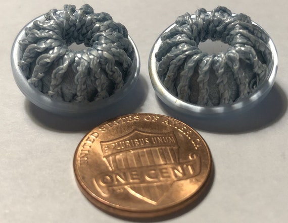 2 Beautiful Vintage Retro Light Weight Domed Hollow Powder - Etsy