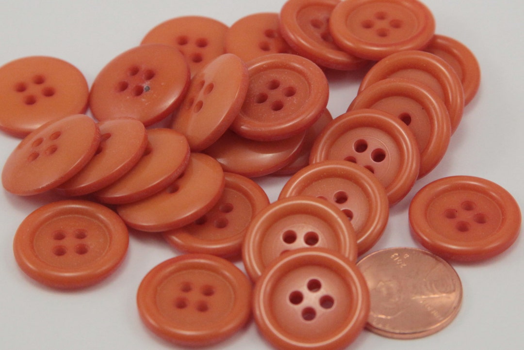 24 Shiny Burnt Orange Sew-through Plastic Buttons 3/4" 19MM # 6379 - Etsy
