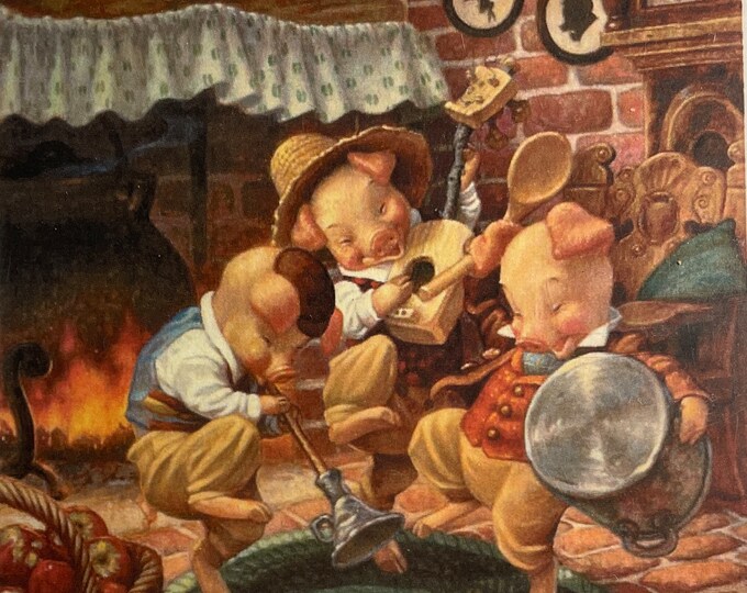 The Three Little Pigs Dancing by Heaven and Earth Designs Counted Cross ...