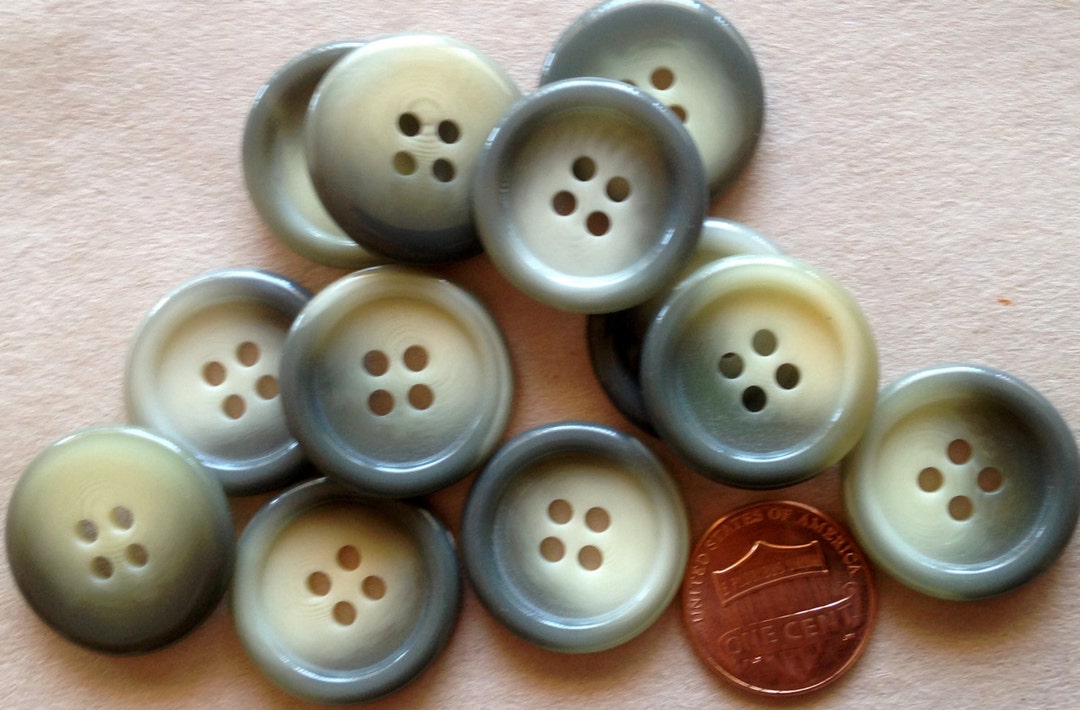 Lot of 12 Grey & Cream Plastic Sew-through Buttons 7/8" 23mm # 7236 - Etsy