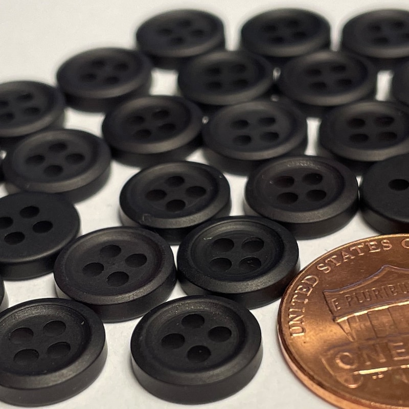 Black Matte Buttons - Etsy