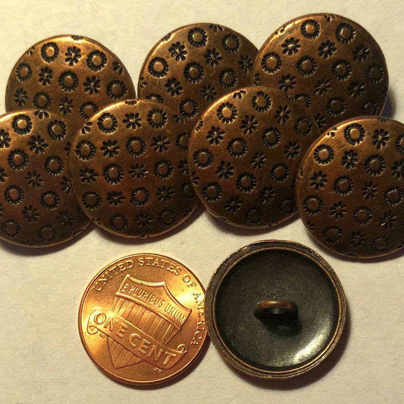 Copper Buttons - Etsy