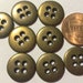 8 Grey Pearlized Faux MOP Plastic Cat Eye Buttons 18.4mm Almost 3/4 ...
