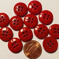 Lot of 12 Very Small TINY Glossy Light Orange 2-hole Sew-through ...