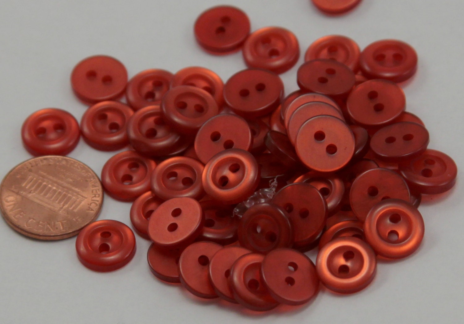 Lot of 24 Small Coppery Burnt Orange Pearlized Plastic Shirt - Etsy