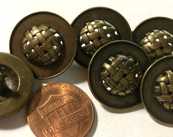 Brass Tone Buttons | Etsy