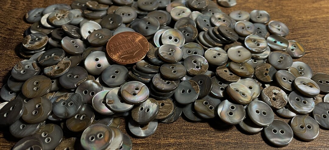 8 Beautiful Dark Silver Gray Iridescent Abalone MOP Mother of Pearl ...