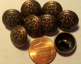 Copper Buttons - Etsy