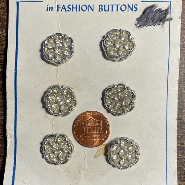 Rhinestone Buttons - Etsy