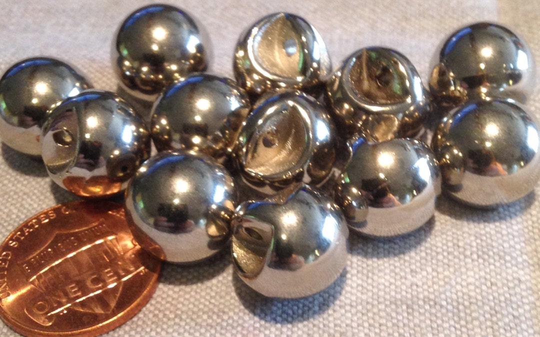 12 Shiny Silver Tone Plastic Ball Buttons 1/2" 12.7mm # 7660 - Etsy