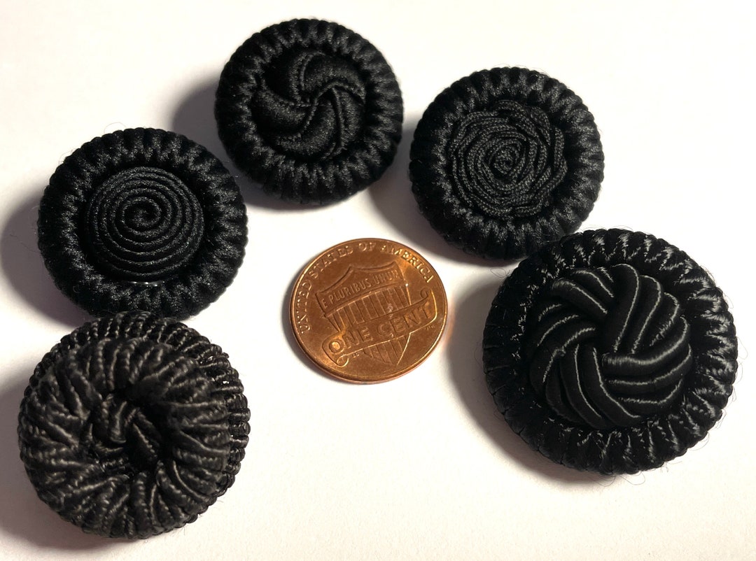 Mixed Lot of 5 Beautiful Vintage Black Hand-crafted Cord Wrapped ...