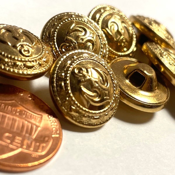 Gold Anchor Buttons - Etsy