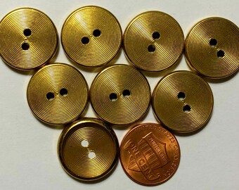 12 Small Hollow Antiqued Brass Metal Buttons Sew-through 13mm | Etsy