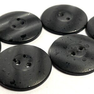 Lot of 6 Dark Gray Recessed Center 2-hole Sew-through Plastic Buttons 7 ...
