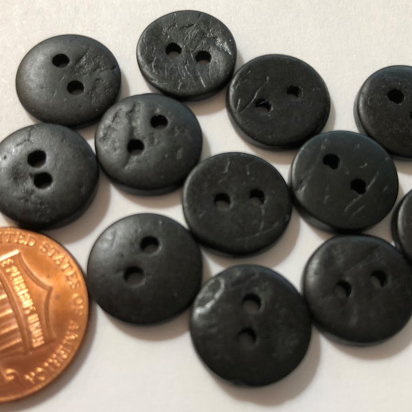 2 Hole Black Buttons - Etsy