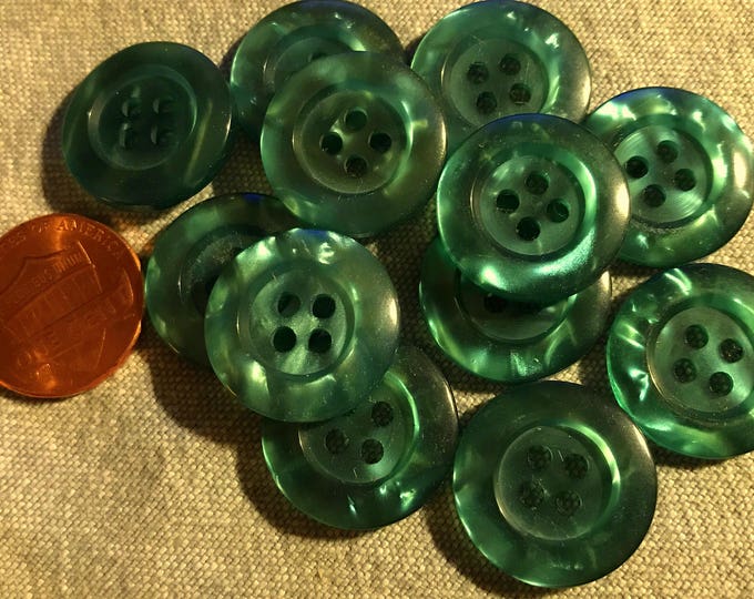12 Green Pearlized Plastic Sew-through Buttons 19mm 3/4" 8302 - Etsy