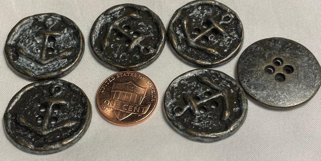 Lot of 6 Large Heavy Ancient Primitive Look Gun Metal Tone With Brassy ...