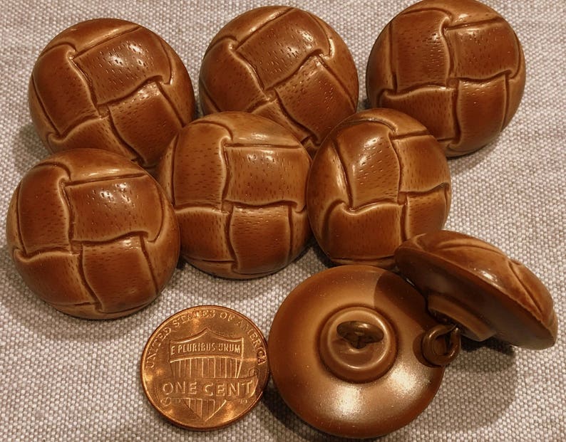 8 Large Domed Light Brown Plastic Shank Coat Buttons 1 - Etsy