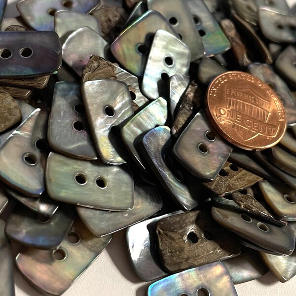 Rectangular Shell Button - Etsy