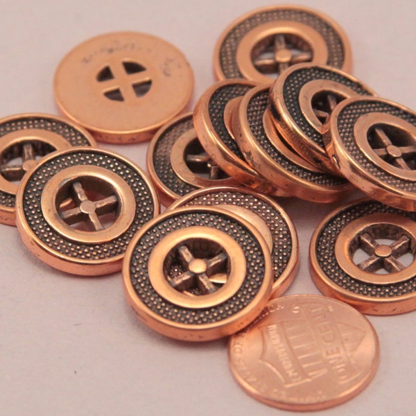 Copper Buttons - Etsy