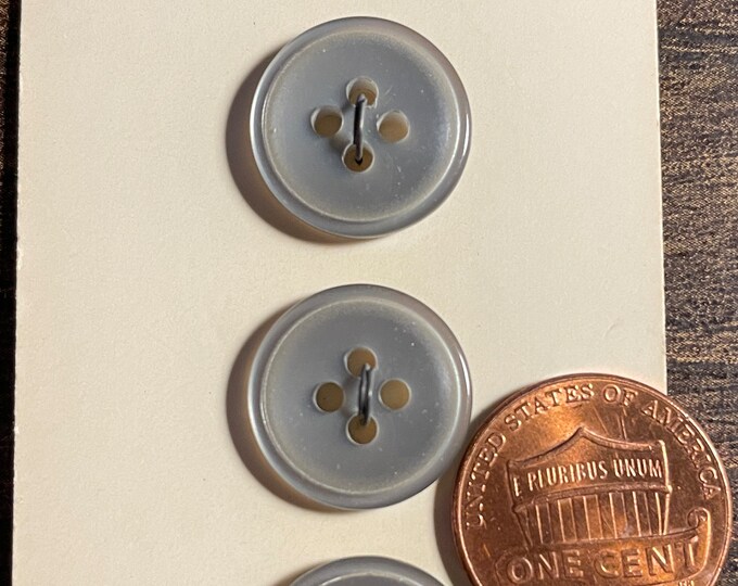 Set of 3 Vintage on Card Streamline Glossy Pearlized Gray Sew-through 4 ...