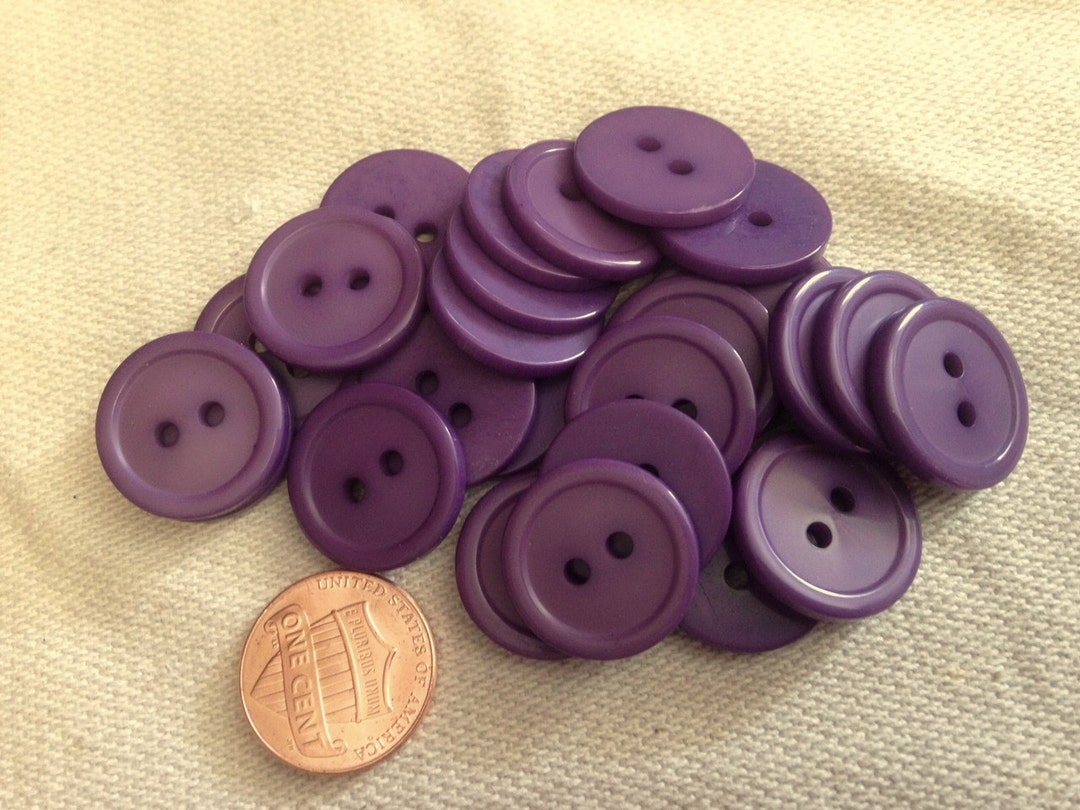 Lot of 12 Purple Plastic Buttons 3/4 19mm 7102 - Etsy