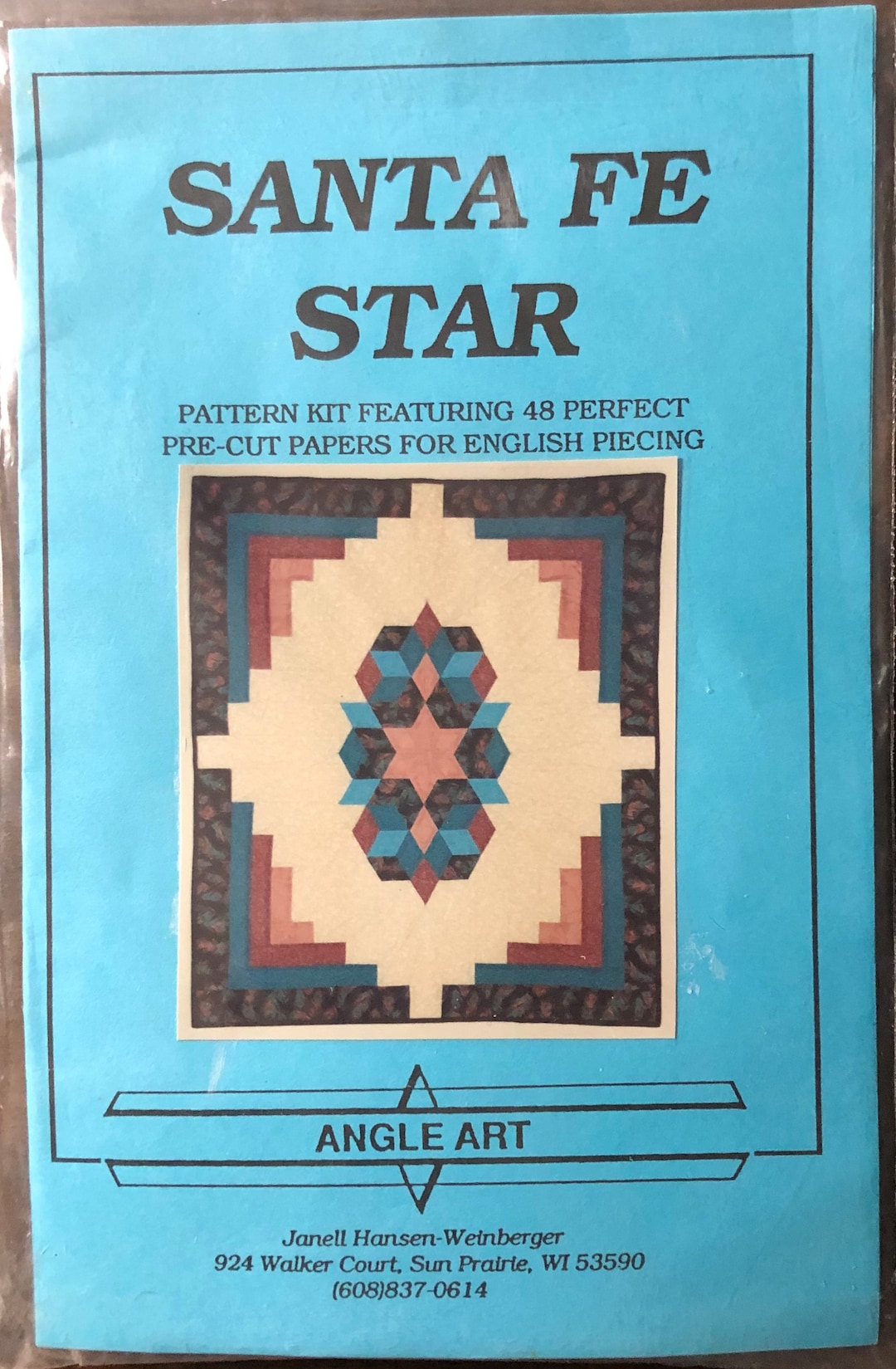 Santa Fe Star Quilt Pattern Kit Featuring 48 Perfect Pre-cut Papers for ...