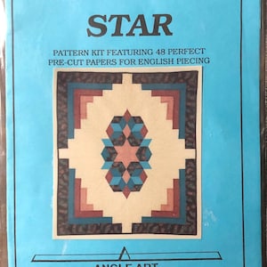 Santa Fe Star Quilt Pattern Kit Featuring 48 Perfect Pre-cut Papers for ...